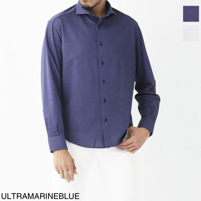 [あす着] ガッリア GALLIA ホリゾンタルカラー ストレッチコットンシャツ メンズ