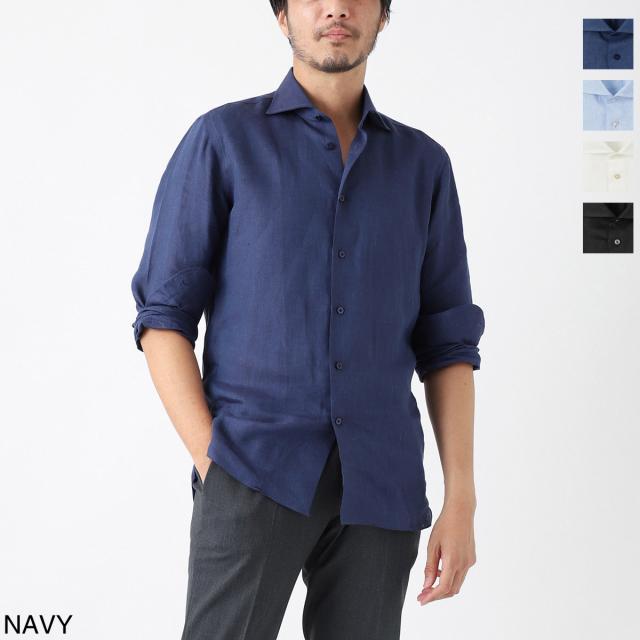 [あす着] ボリエッロ BORRIELLO ワイドカラー シャツ セミワイドカラー フレンチカラー メンズ MARECHIARO SLIM FIT