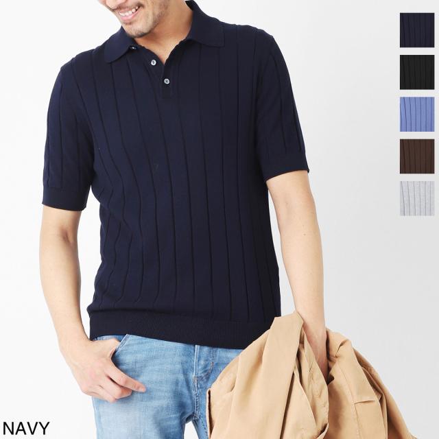 [あす着] ガッリア GALLIA ニットポロシャツ メンズ GALLIA KNIT PROJECT