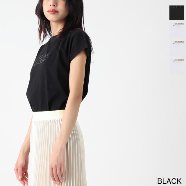 [あす着] ヘルノ HERNO クルーネックTシャツ フレンチスリーブTシャツ レディース