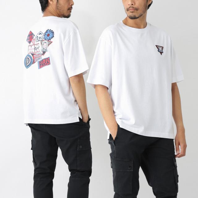 [あす着] メゾンキツネ MAISON KITSUNE クルーネックTシャツ メンズ SURF COLLAGE OVERSIZE TEE-SHIRT