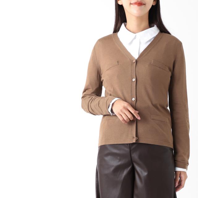 [あす着] エスマックスマーラ S Max Mara Vネック カーディガン レディース KENYA