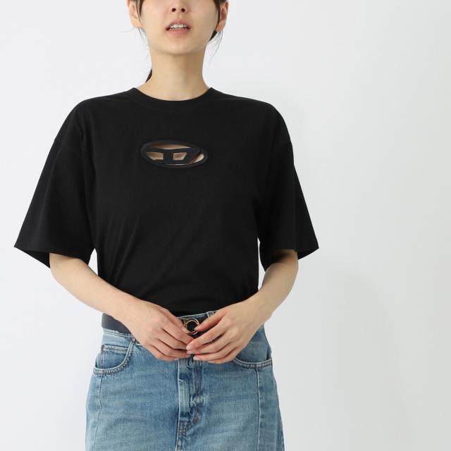 [あす着] ディーゼル DIESEL クルーネックTシャツ レディース T-BUXT-CROP-OD A15096 0NIAX