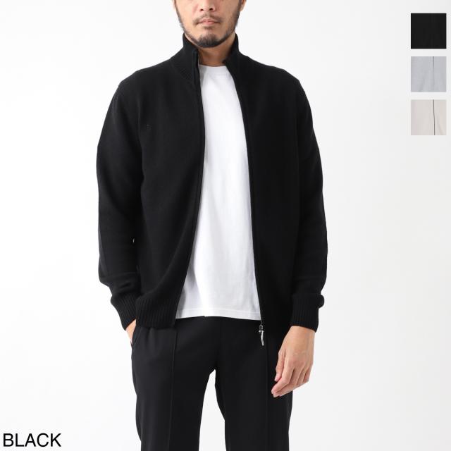 [あす着] クルチアーニ Cruciani カシミヤ100％ ジップカーディガン メンズ