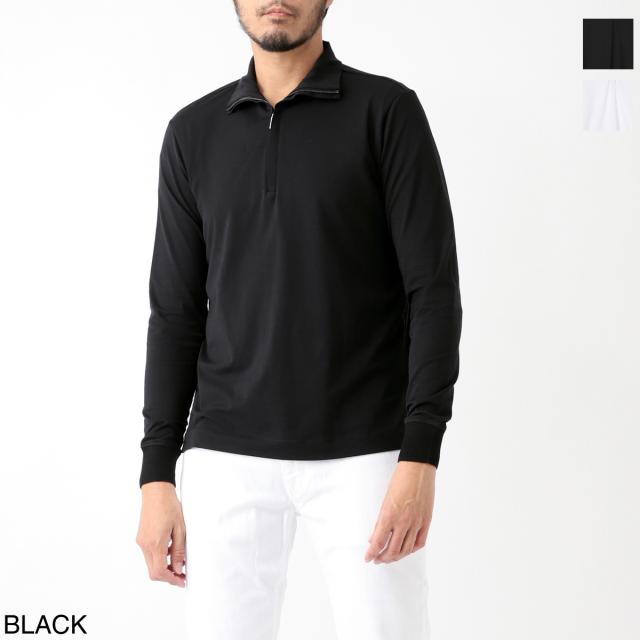 [あす着] クルチアーニ Cruciani ハーフジップカットソー メンズ
