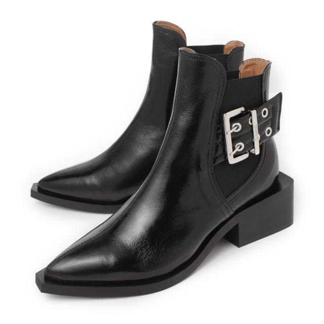 [あす着] ガニー GANNI チェルシーブーツ レディース CHUNKY BUCKLE CHELSEA BOOTS