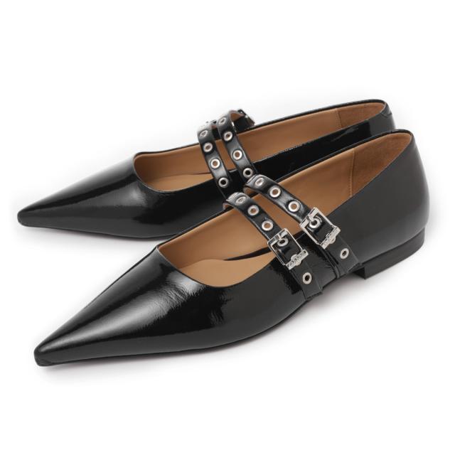 [あす着] ガニー GANNI バレエシューズ メリージェーン レディース EYELETS BALLERINAS