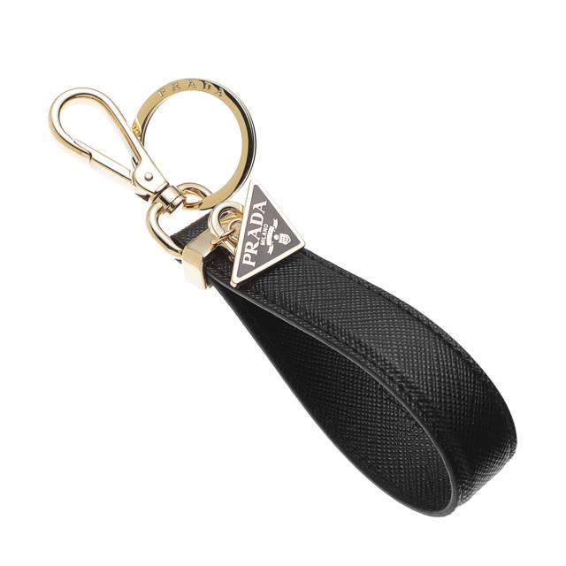 [あす着] プラダ PRADA キーリング バッグチャームレザー レディース SAFFIANO