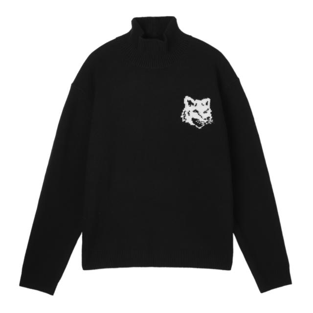 [あす着] メゾンキツネ MAISON KITSUNE ハイネックニット メンズ FOX HEAD INTARSIA COMFORT HIGH NECK JUMPER