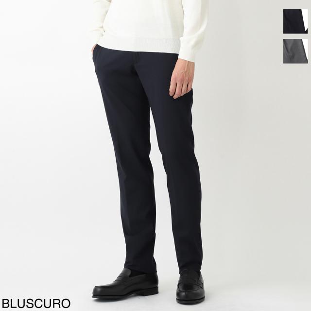 [あす着] インコテックス INCOTEX ノープリーツ スラックス ウールパンツ メンズ SLIM FIT