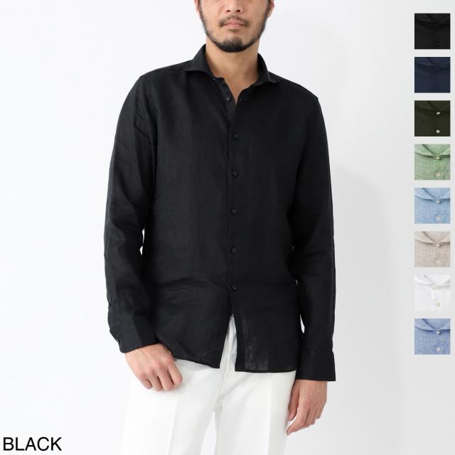 [あす着] ギローバー GUY ROVER リネンシャツ ホリゾンタルカラーシャツ メンズ WASH