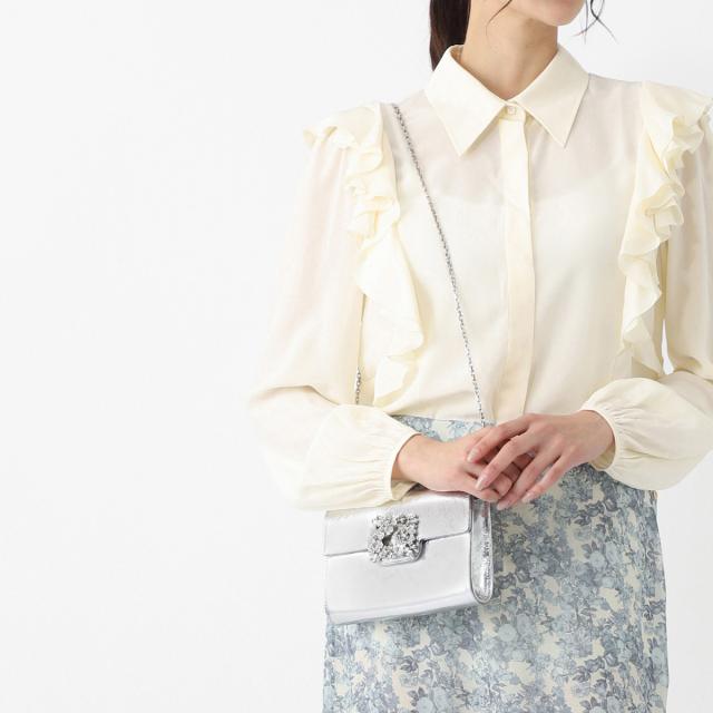 [あす着] ロジェヴィヴィエ ROGER VIVIER クラッチバッグ 2WAY ショルダーバッグ レディース EFFLORESCENCE MINI CLUTCH IN LEATHER