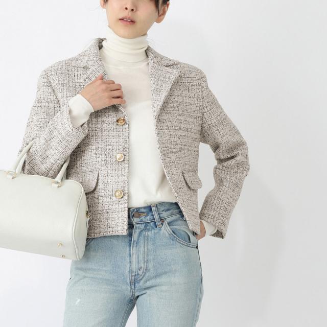 [あす着] セリーヌ CELINE ツイードジャケット レディース VESTE GARANCE