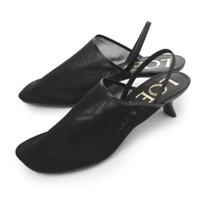 [あす着] ロエベ LOEWE サンダル スリングバッグヒールミュール レディース PETAL MESH SLING-BACK MULE 45