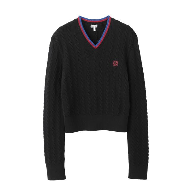 [あす着] ロエベ LOEWE Vネック ニット レディース