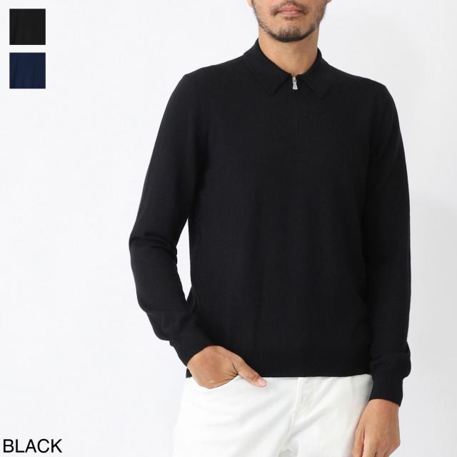 [あす着] グランサッソ Gran Sasso ハーフジップニットポロシャツ メンズ TENNNIS M/L ZIP