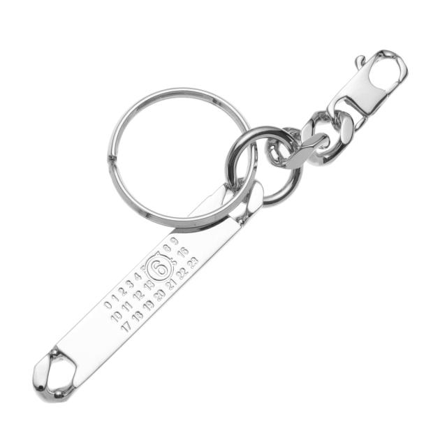 [あす着] エムエム 6 メゾンマルジェラ MM6 Maison Margiela キーリング バッグチャームシルバー レディース