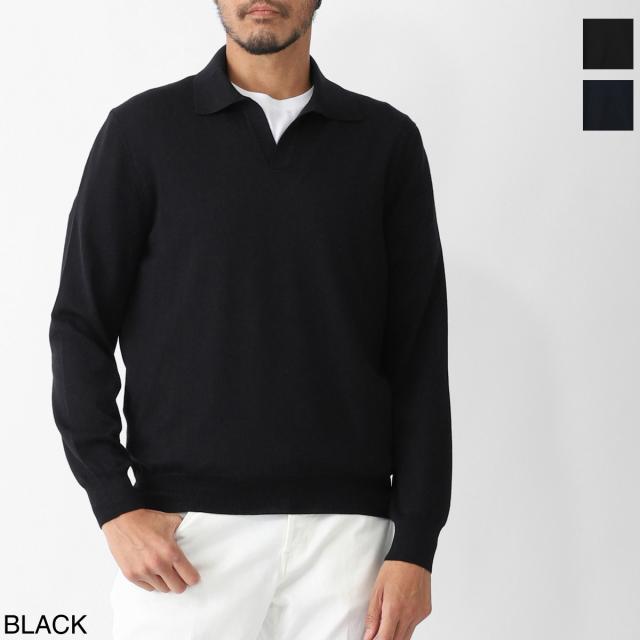 [あす着] グランサッソ Gran Sasso 長袖ニットポロシャツ メンズ ATHLEISURE