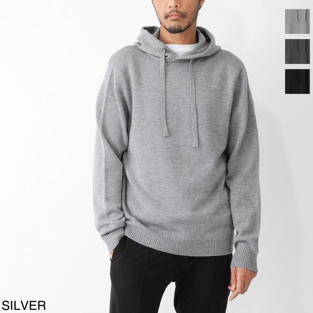 [あす着] ジョンスメドレー JOHN SMEDLEY ニット パーカ フーディ メンズ COZEN エクストラファインメリノウール 7ゲージ EASY FIT