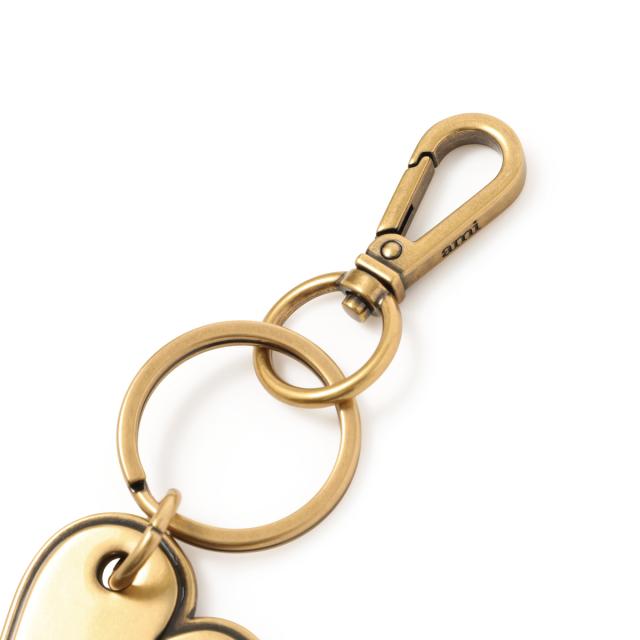 あす着] アミ AMI キーリング バッグチャームゴールド メンズ