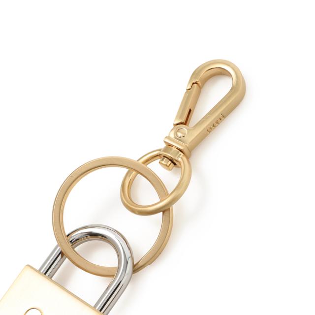 あす着] アミ AMI キーリング バッグチャームゴールド メンズ