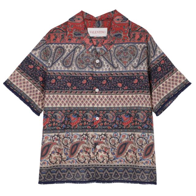 [あす着] ヴァレンティノガラヴァーニ VALENTINO GARAVANI 半袖シャツ 半袖オープンカラーシャツ メンズ