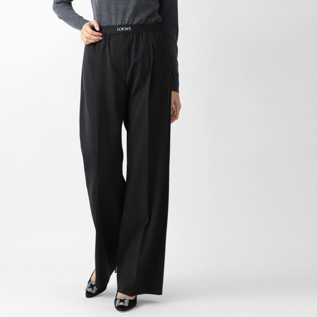[あす着] ロエベ LOEWE ウールパンツ トラウザーズ レディース