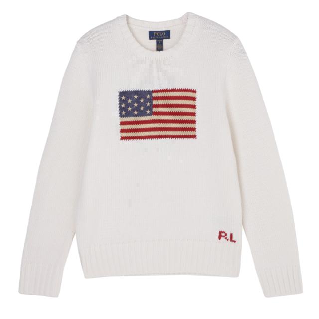 [あす着] ポロラルフローレン POLO RALPH LAUREN クルーネックニット KIDS キッズ ガールズ ボーイズ FLAG COTTON CREWNECK JUMPER