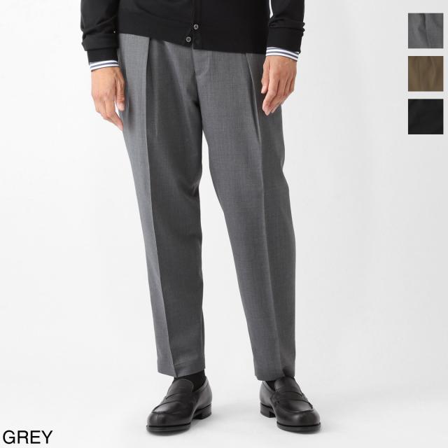 [あす着] ブリリア BRIGLIA 1949 ツープリーツ スラックス ウールパンツ メンズ PORTOBELLO S  EASY FIT