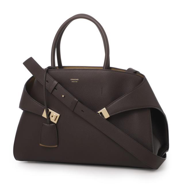 [あす着] フェラガモ FERRAGAMO ハンドバッグ 2WAY ショルダーバッグ レディース HUG LARGE