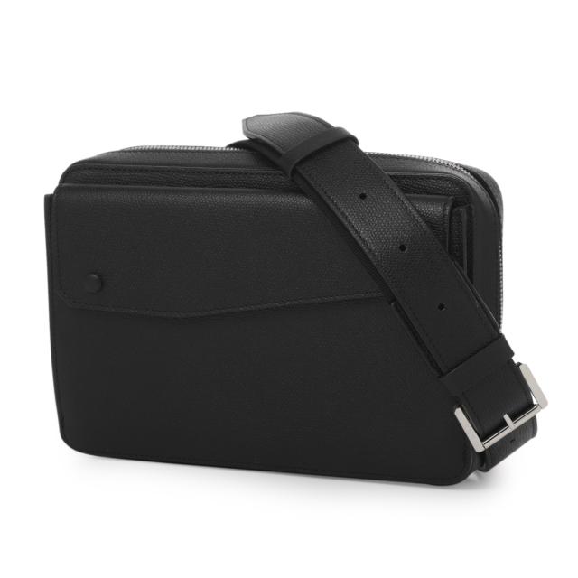 [あす着] ヴァレクストラ Valextra ボディバッグ バムバッグ メンズ MARSUPIO POCKET BUM BAG