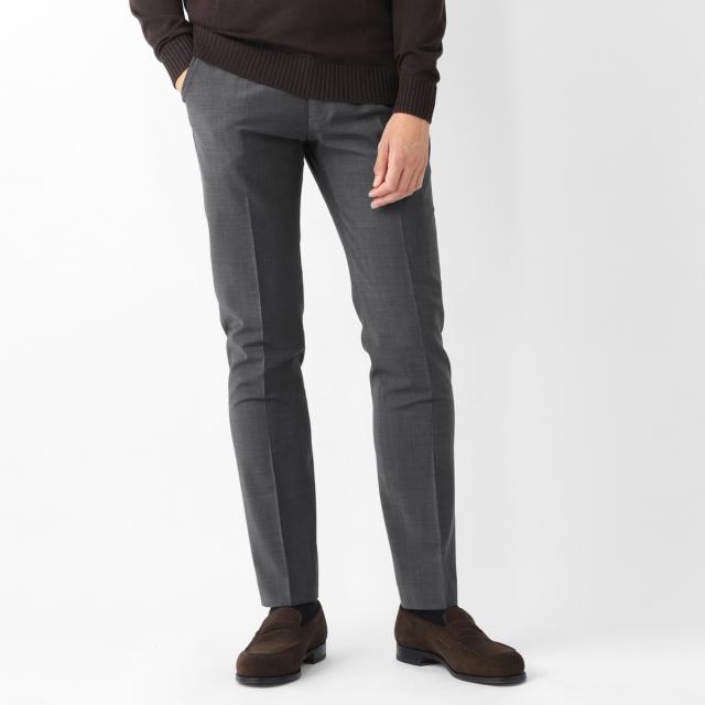 [あす着] ベルウィッチ BERWICH ノープリーツ スラックス ウールパンツ メンズ MORELLO ELAX WOOL POLY STRETCH