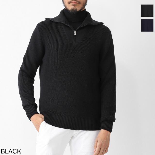 [あす着] グランサッソ Gran Sasso ハーフジップニット メンズ LUPO M/L ZIP