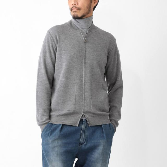 [あす着] フィリッポ デ ローレンティス FILIPPO DE LAURENTIIS ジップアップ ニットブルゾン メンズ