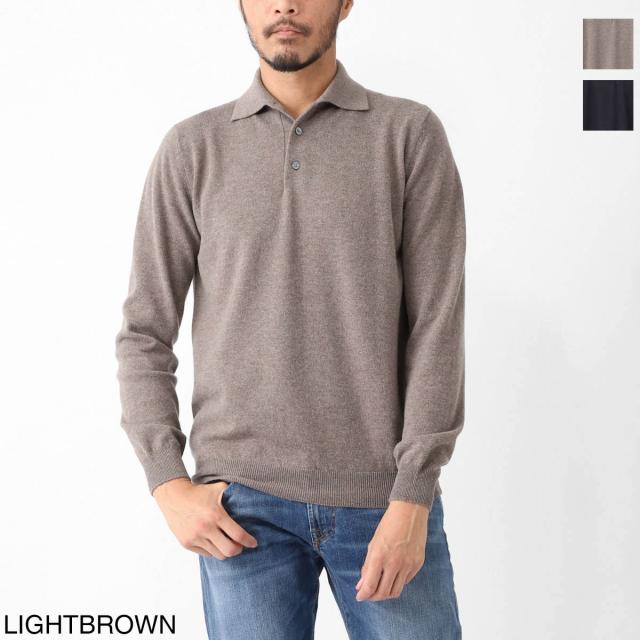 [あす着] フィリッポ デ ローレンティス FILIPPO DE LAURENTIIS 長袖ニットポロシャツ メンズ