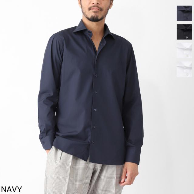 [あす着] ボリエッロ BORRIELLO ワイドカラー シャツ セミワイドカラー フレンチカラー メンズ MARECHIARO SLIM FIT
