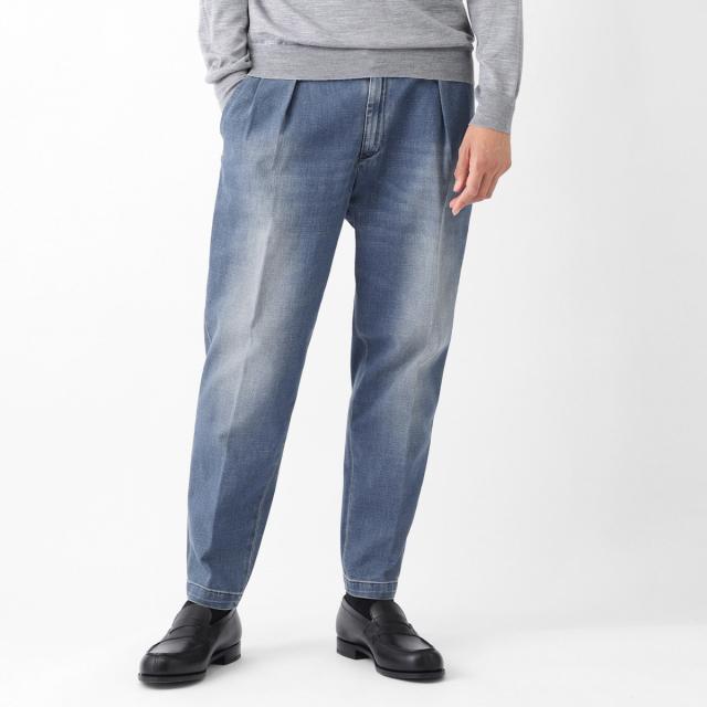 [あす着] ブリリア BRIGLIA 1949 ツープリーツ パンツ デニムパンツ メンズ DNM SARTORIAL PROJECT PORTOBELLO D EASY FIT