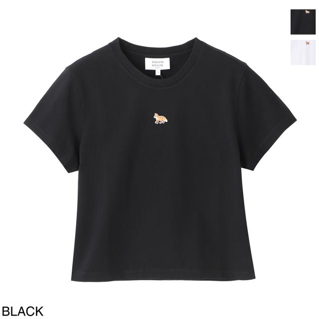 [あす着] メゾンキツネ MAISON KITSUNE クルーネックTシャツ レディース BABY FOX PATCH BABY TEE-SHIRT