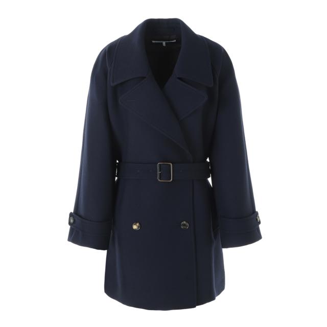 [あす着] ロエベ LOEWE ウールコート ダブルブレストコート レディース