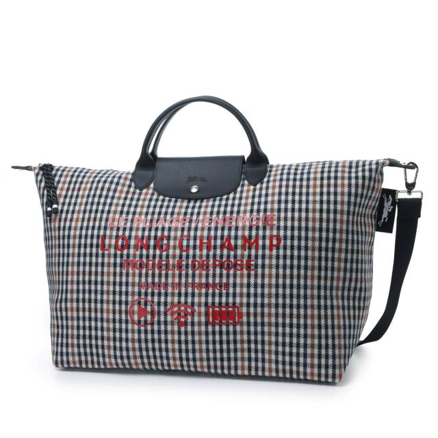 [あす着] ロンシャン LONGCHAMP トートバッグ 2WAY トラベルバッグ LE PLIAGE PIED DE POULE TRAVEL BAG L ル プリアージュ トラベル L