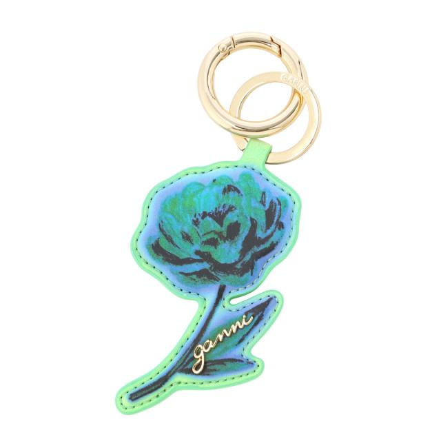 [あす着] ガニー GANNI キーリング バッグチャームモチーフ レディース FLOWER KEYRING