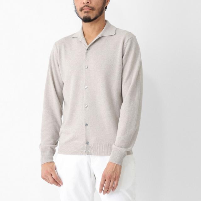 [あす着] フィリッポ デ ローレンティス FILIPPO DE LAURENTIIS 長袖ニットシャツ メンズ CAMICIA ML LANA CASHMERE
