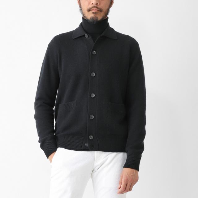 [あす着] フィリッポ デ ローレンティス FILIPPO DE LAURENTIIS 長袖ニットシャツ カーディガン メンズ CAMICIA ML LANA CASHMERE