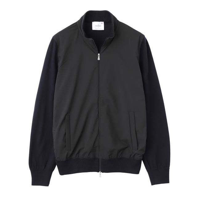[あす着] グランサッソ Gran Sasso ジップアップ ニットブルゾン メンズ ATHLEISURE