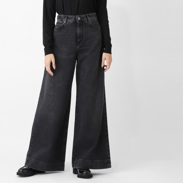 [あす着] ウィークエンドマックスマーラ WEEKEND Max Mara ジップフライジーンズ ワイドパンツ レディース CACTUS1234