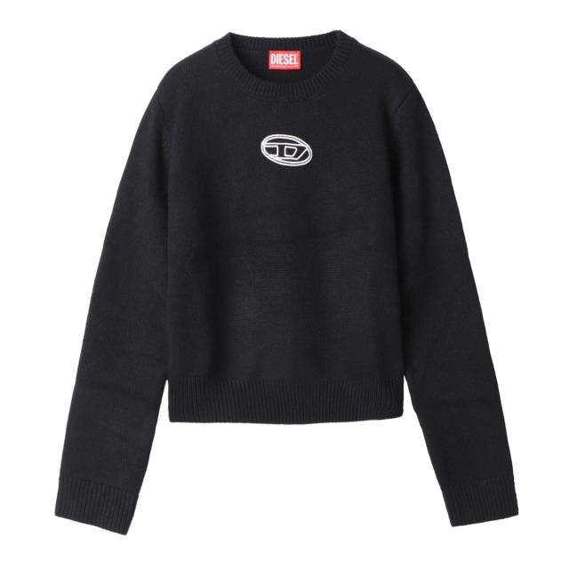 [あす着] ディーゼル DIESEL クルーネックニット KIDS キッズ ガールズ レディース KLESSY オーバルDロゴ ニットセーター ウール混