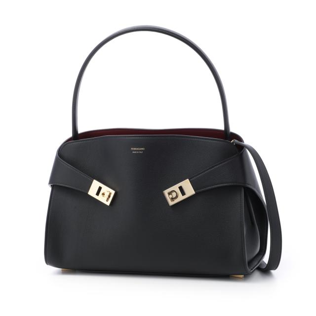 [あす着] フェラガモ FERRAGAMO ハンドバッグ 2WAY ショルダーバッグ レディース HUG SOFT BICOLOR SHOULDER BAG