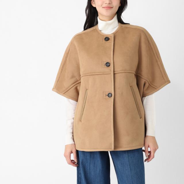 [あす着] マックスマーラ Max Mara ケープ ポンチョ レディース ZAZA テディベア フェイクムートン