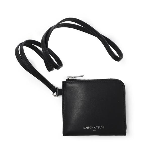 [あす着] メゾンキツネ MAISON KITSUNE ストラップ付き ケース メンズ NECK COIN PURSE