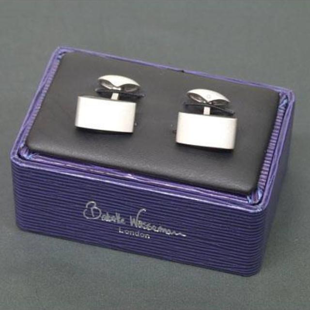 ◆Babette Wasserman◆カフリンクス/カフスボタン◇ブラックカーボン BWCF8